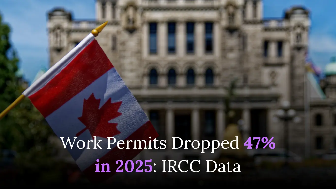Work Permits Dropped 47% in 2025: IRCC Data | Canada Immigration Insights